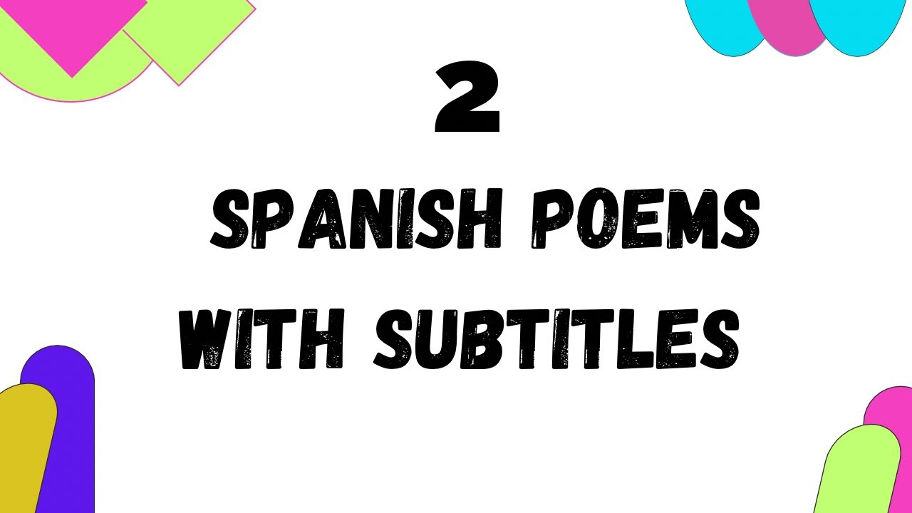 2 Spanish poems to help you learn #spanishlessons #spanishpoetry # ...