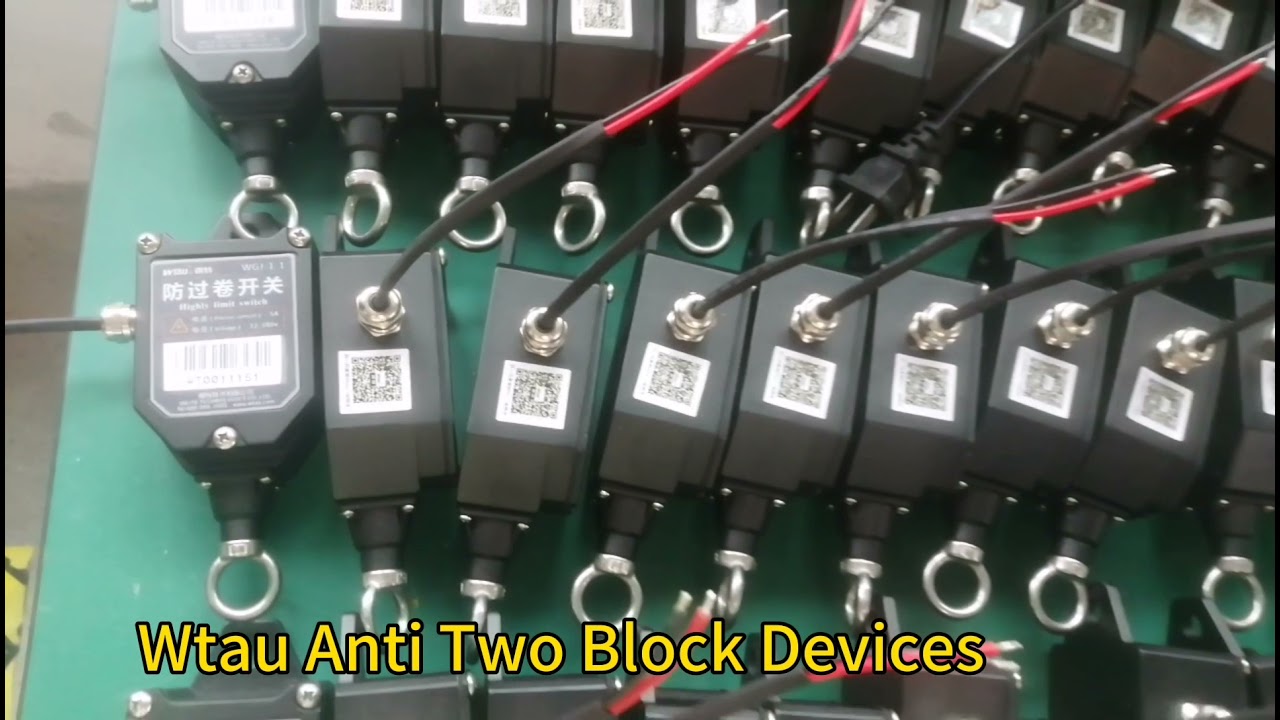 Wtau brand crane a2b systems /anti two blocking device for cranes - YouTube