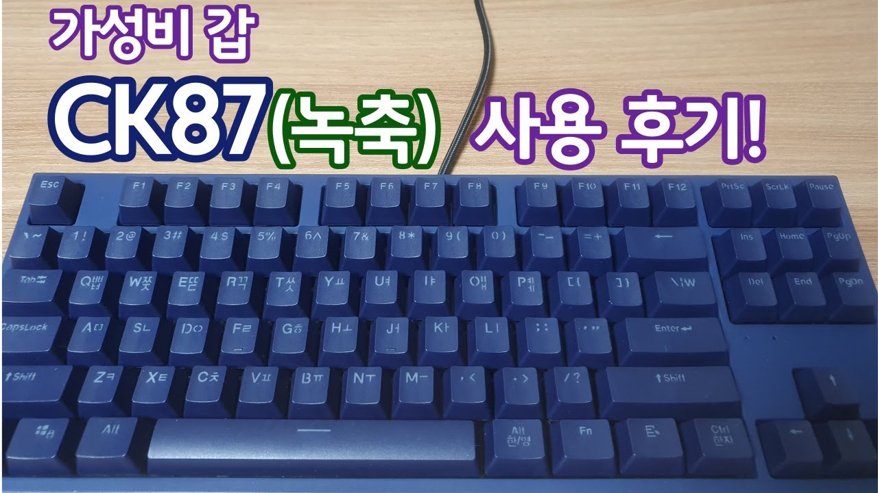 가성비 쩌는 기계식 키보드!! CK87 녹축 사용 후기 - YouTube