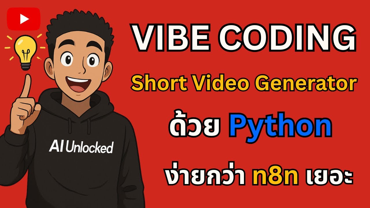 💡 2025 Vibe Coding แนวทางการใช้ Python แทน n8n ทำ short video อัตโนมัติ ...
