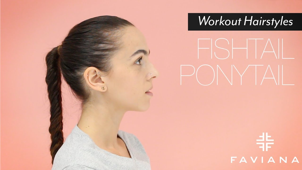 Workout Hairstyles: Fishtail Ponytail - YouTube