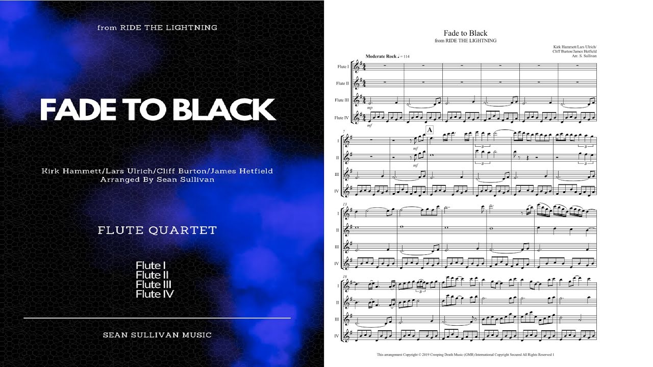 Fade to Black - Flute Quartet - YouTube