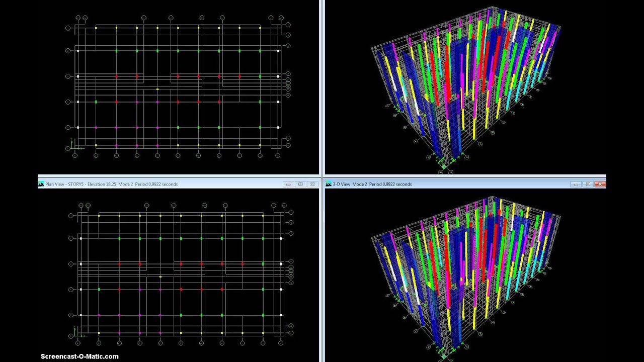 Mode 1 & Mode 2 - Etabs Simulation - YouTube