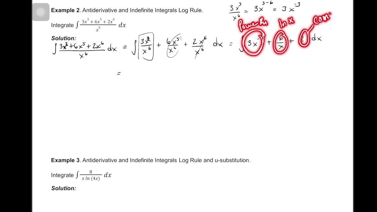 5.3 - *Ex. 2 Integration Logarithmic Functions - YouTube