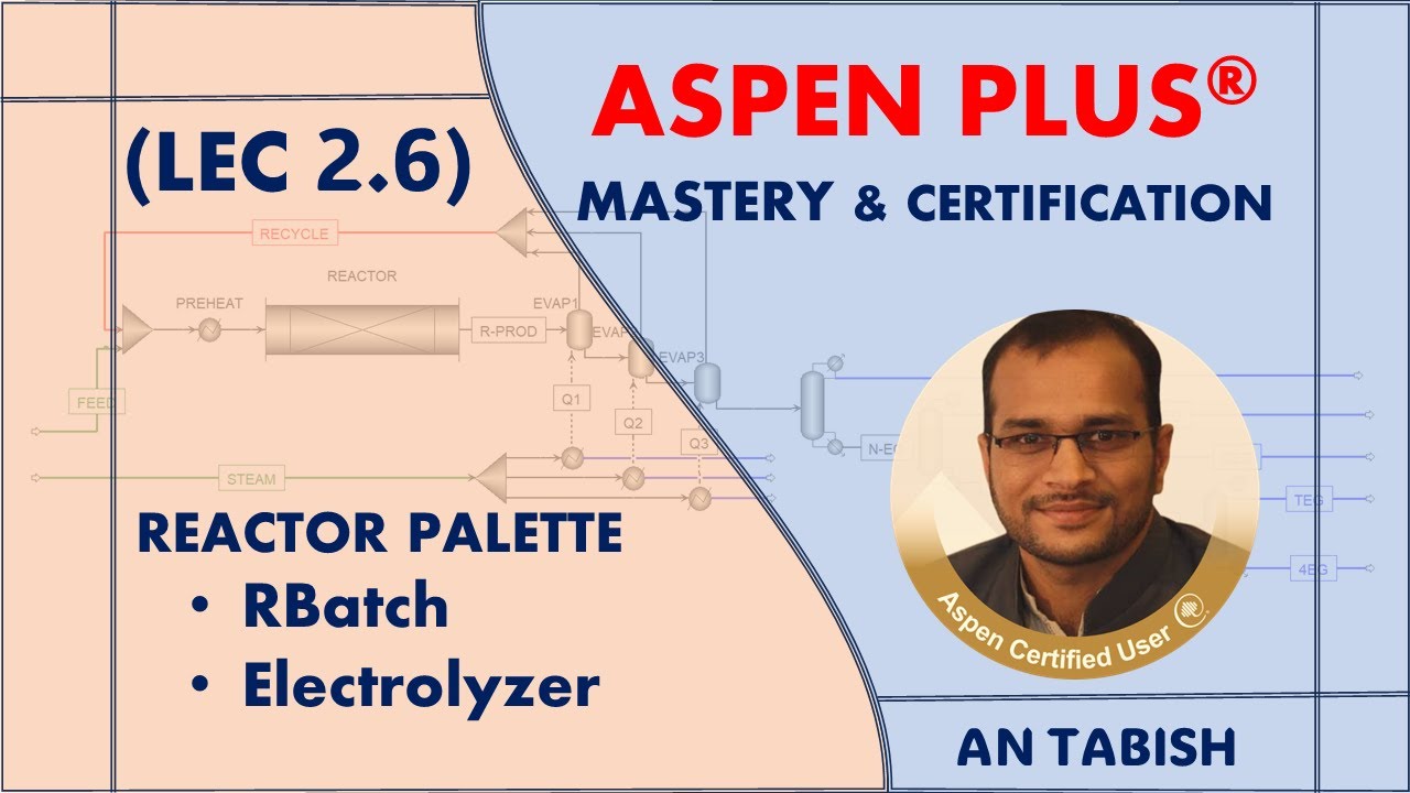 Aspen Plus V14.0 || RBatch & Electrolyzer | Lec 2.6 - YouTube