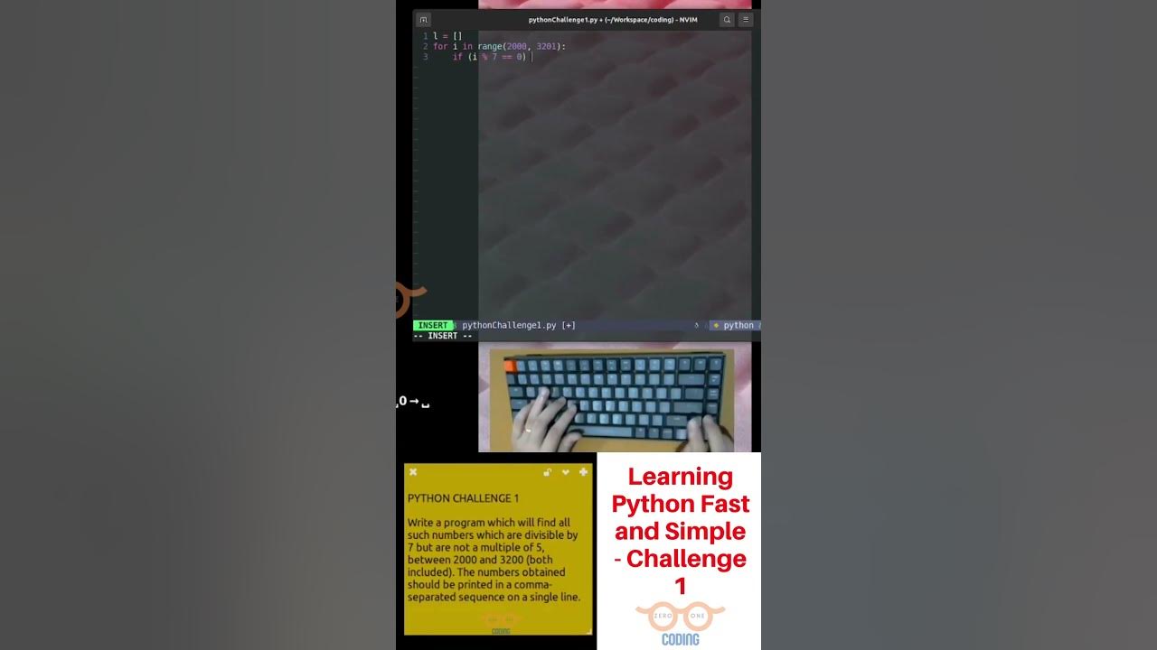 Python Challenge 01 - Learning Python Fast and Simple #shorts #coding #asmr #beginners #python ...