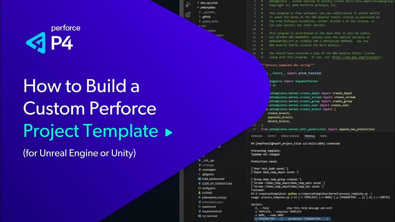 How to Build a Custom Perforce Project Template (for Unreal Engine or Unity) - YouTube