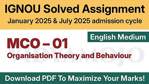 IGNOU MCom Solved Assignment 2025 PDF Download - YouTube