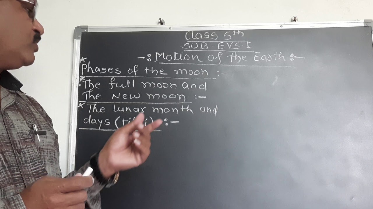 class 5th Sub- EVS I . Phases of moon, full moon new moon & lunar month ...
