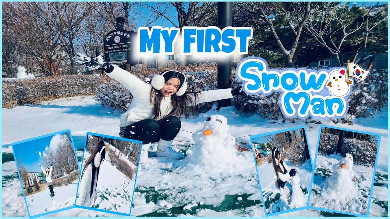 (KOREA VLOG 🇰🇷) I Build My First Snowman ⛄️| Amie in Korea - YouTube