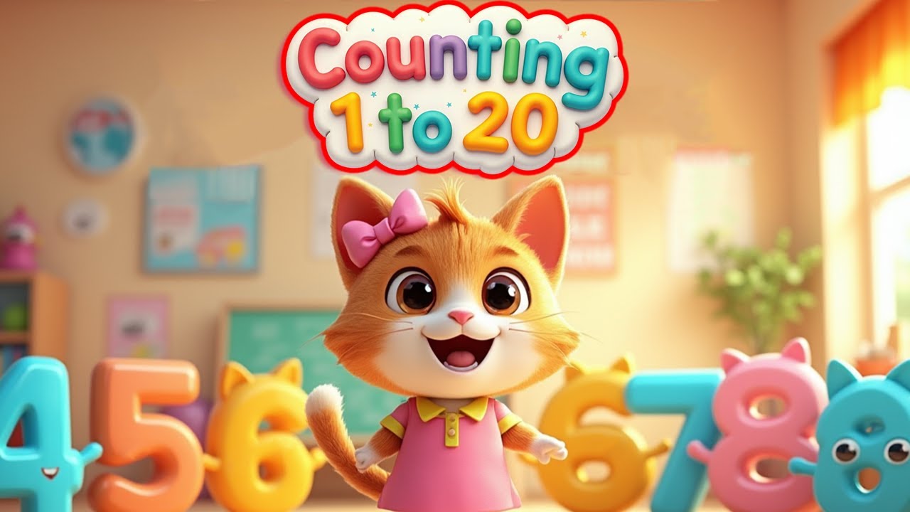 Learn Numbers 1 to 20 for Kids | Fun Counting Song & Educational Video ...