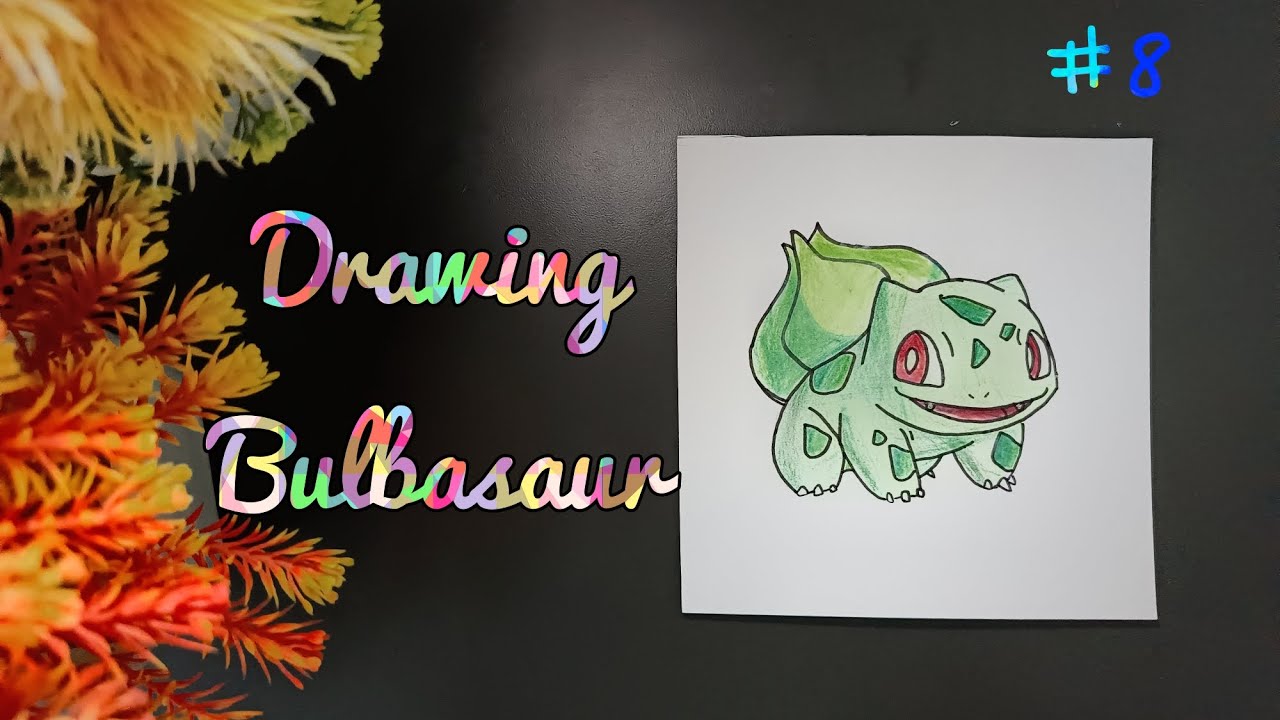️Drawing Bulbasaur using colour pencil | 💡Very easy drawing for beginners💡 | Doms pencil colour ...