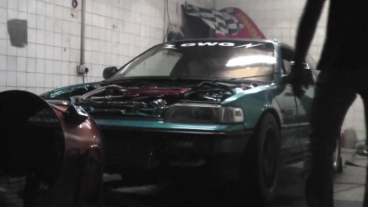 Fully built B18B LS VTEC turbo CRX on dyno - YouTube