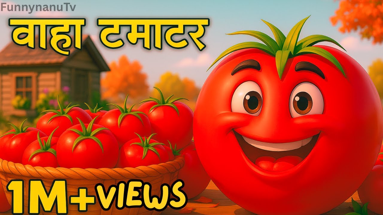 Tomato Rhyme in Hindi | Aha Tamatar Poem for Kids | Hindi Rhymes ...
