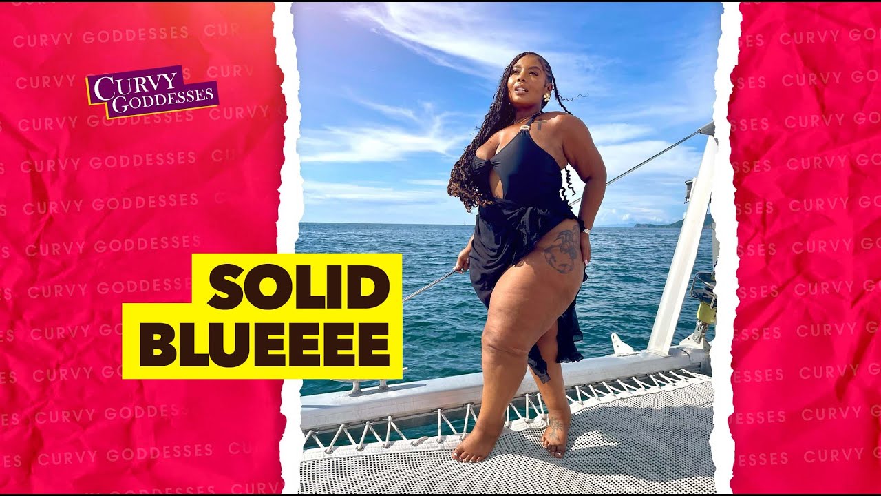 SOLID BLUE🌹 Plus Size Curvy Goddess Fashion Model - ASMR Goddess Show Lifestyle Trends - YouTube