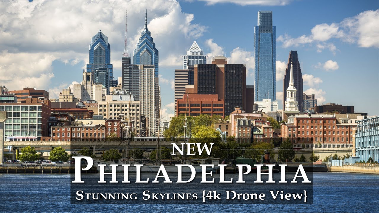 Philadelphia 4K by Stunning Drone View, USA 🇺🇸 - Downtown Philadelphia ...