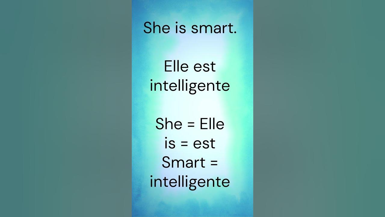 Learn French Sentence With She Is Elle Est YouTube learn-french-sentence-with-she-is-elle-est-youtube