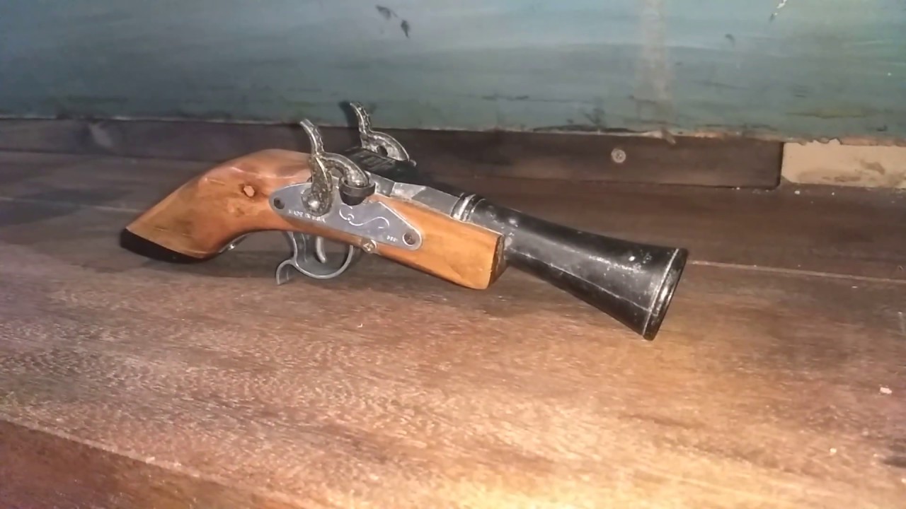 Arma antiga dois tiros garrucha antiga arma de colecionador decorativa ...