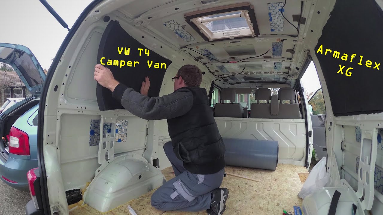 VW T4 umbau zum Camper Van - #08 - Wände isolieren mit Armaflex | Ben ...
