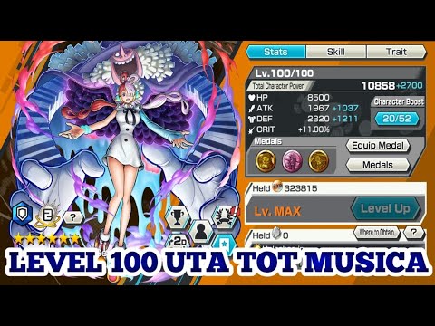 LEVEL 100 UTA TOT MUSICA GAMEPLAY | ONE PIECE BOUNTY RUSH | OPBR - YouTube