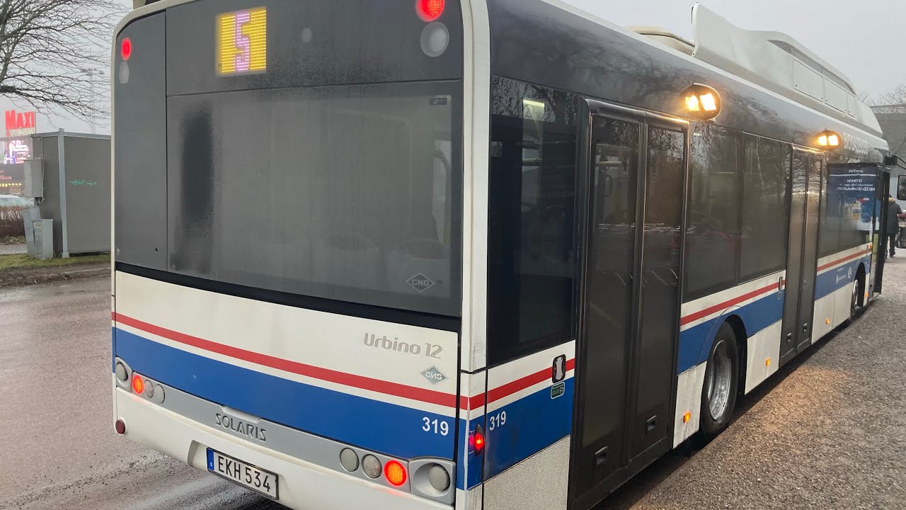 Bus ride linje 5 från Kungsängsgatan till Hälla - YouTube