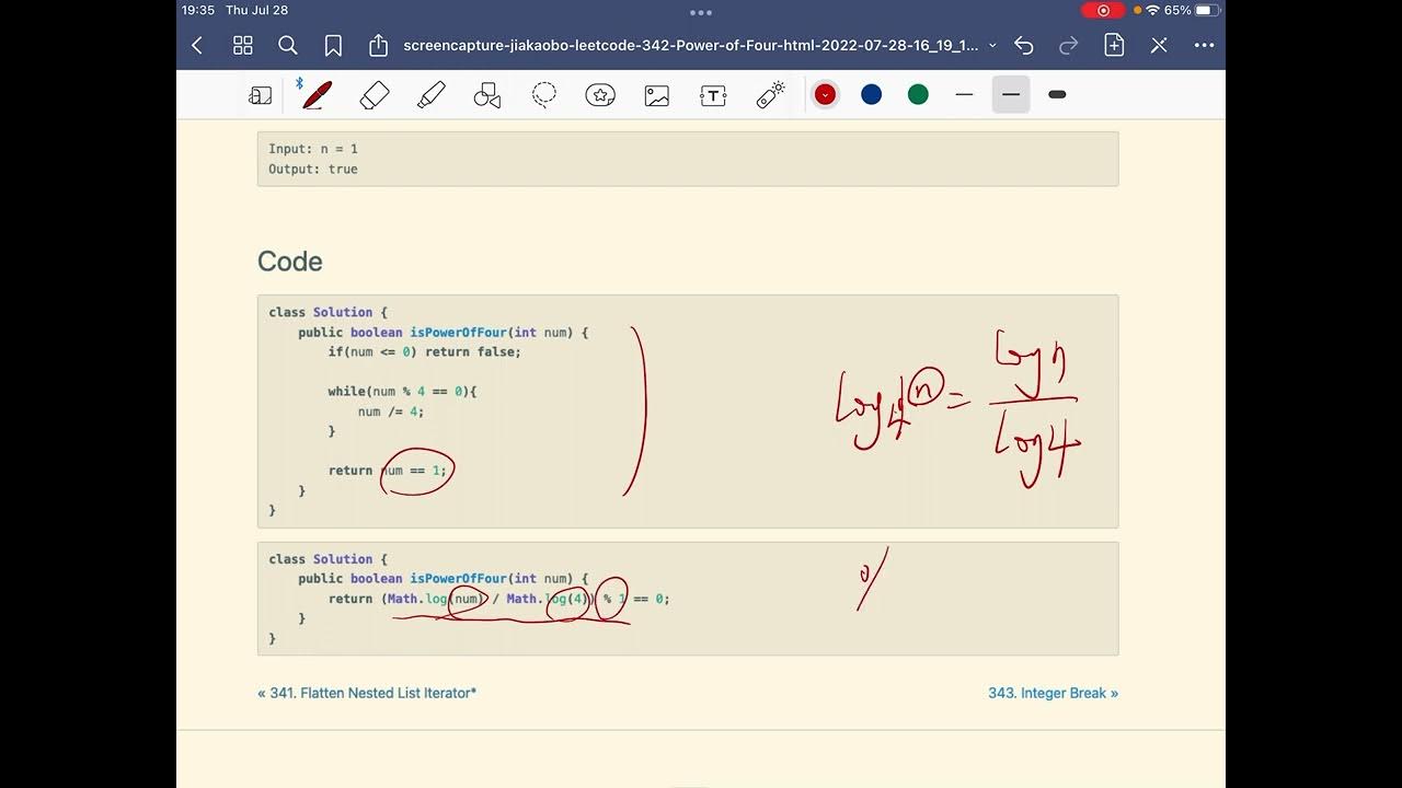 贾考博 LeetCode 342. Power of Four - 没完没了 - YouTube