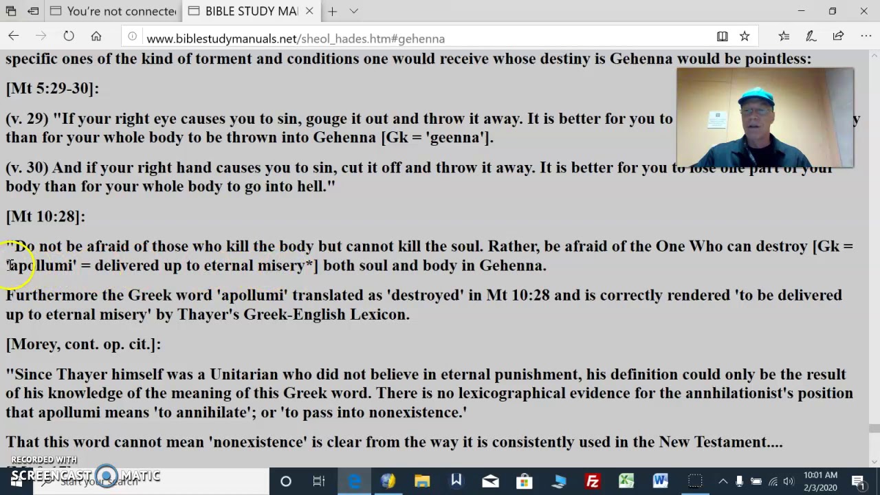 Hell, Gehenna, Lake of Fire refer to eternal punishment - YouTube