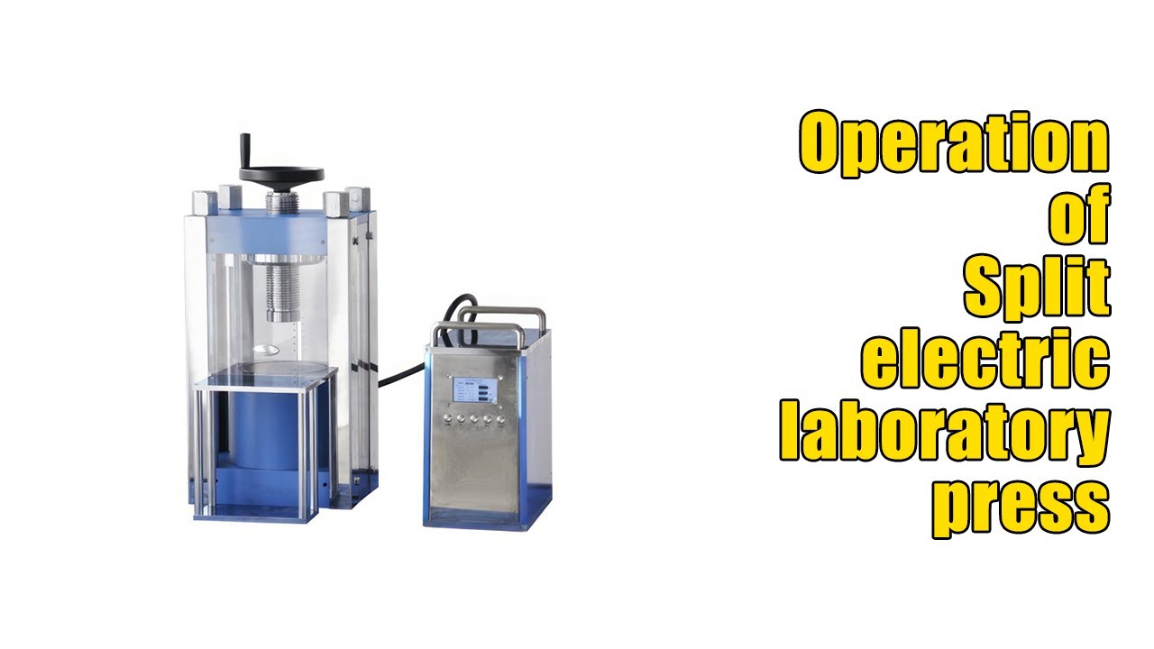 Operation of Split electric laboratory press - YouTube