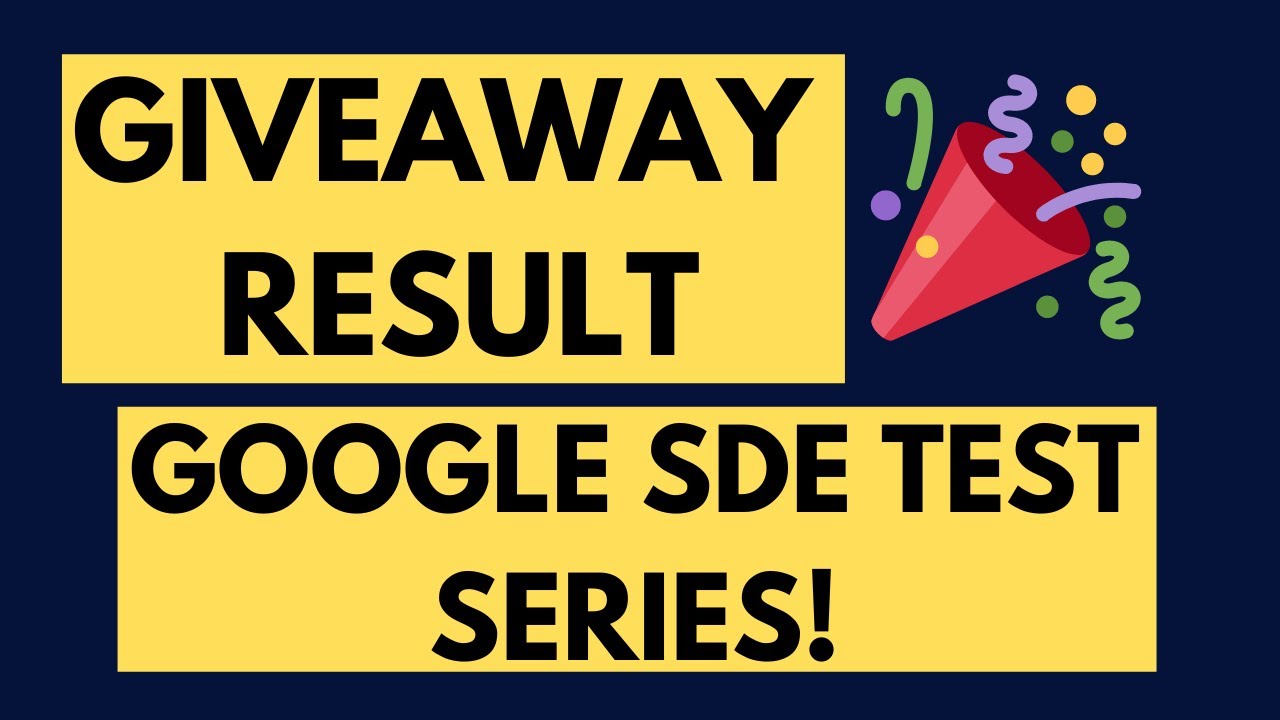 GIVEAWAY RESULT| Google SDE Test Series Giveaway| #btechcommercewallah ...