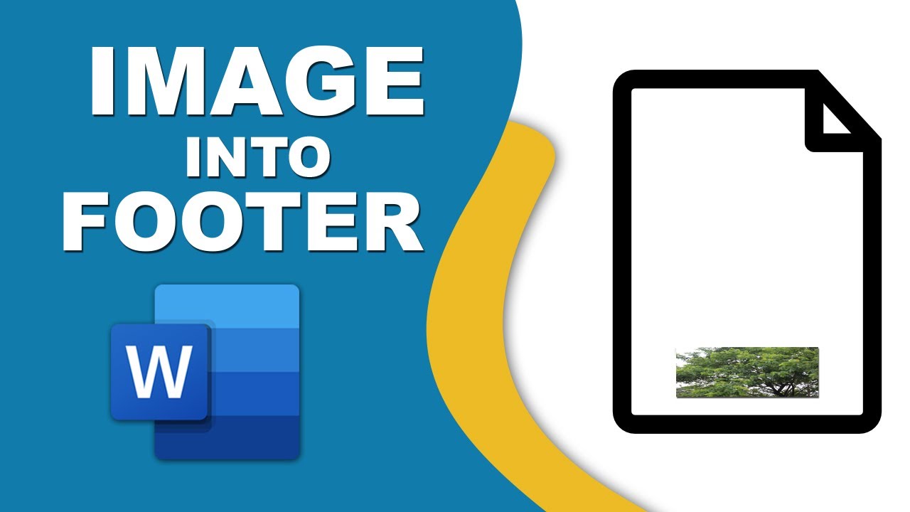 How to insert an image into the footer in Microsoft word - YouTube