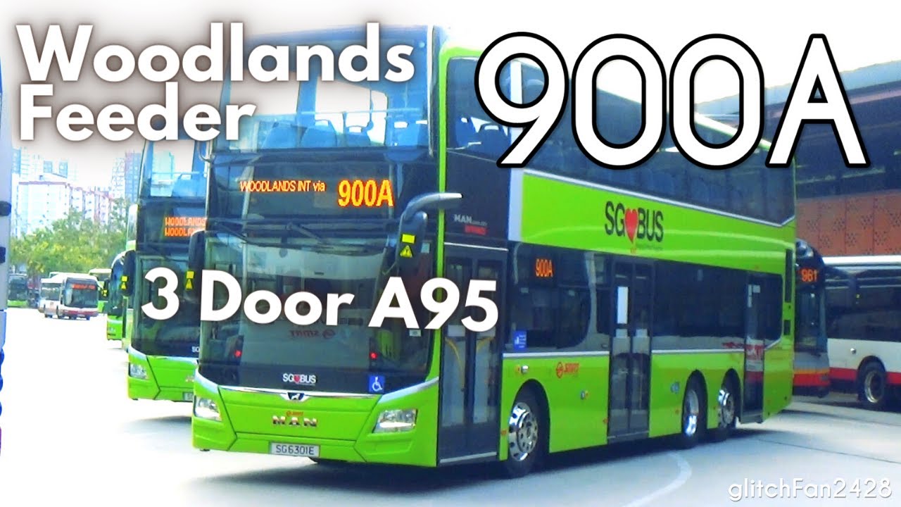 3 Door Bus on Feeder Service | SG6301E on 900A, MAN A95 12.5m [SMRT ...
