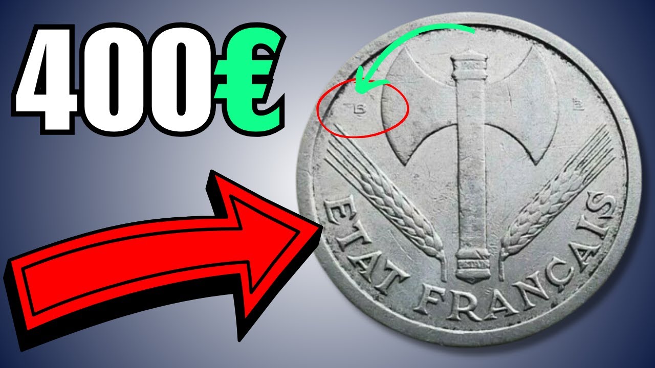Valeur de la PIECE RARE de 2 FRANCS FRANCISQUE 1943 B ? - YouTube