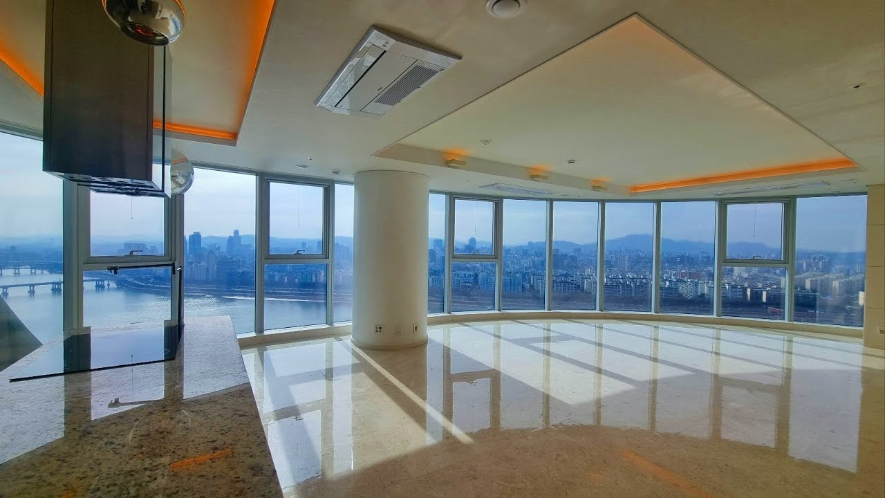 서울숲트리마제 56평 내부영상공개 - Fantastic view of Han River! Korea's luxury villa ...