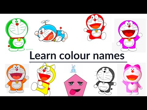 Learn colour names with Doremon | रंगो के नाम English में | # ...