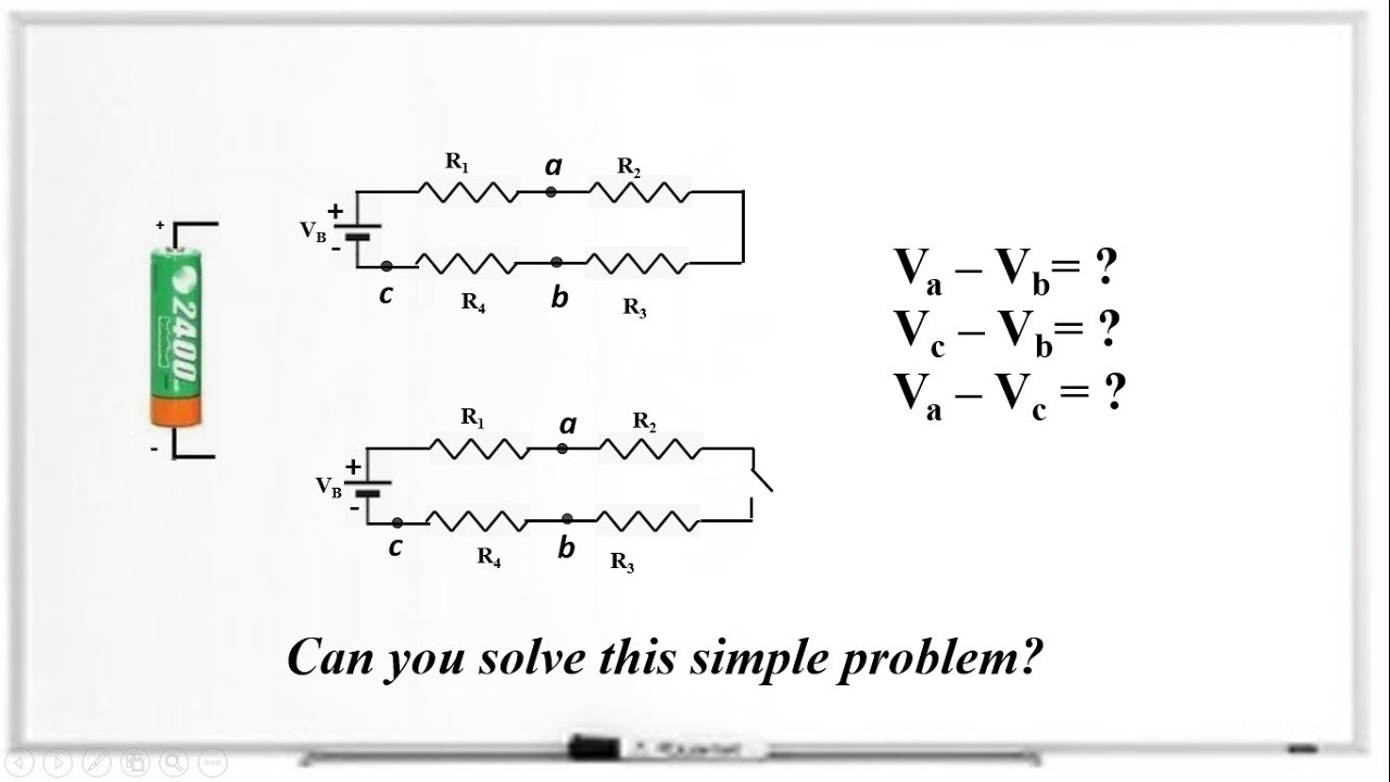 Simple problem on potential difference in open and closed DC circuit ...