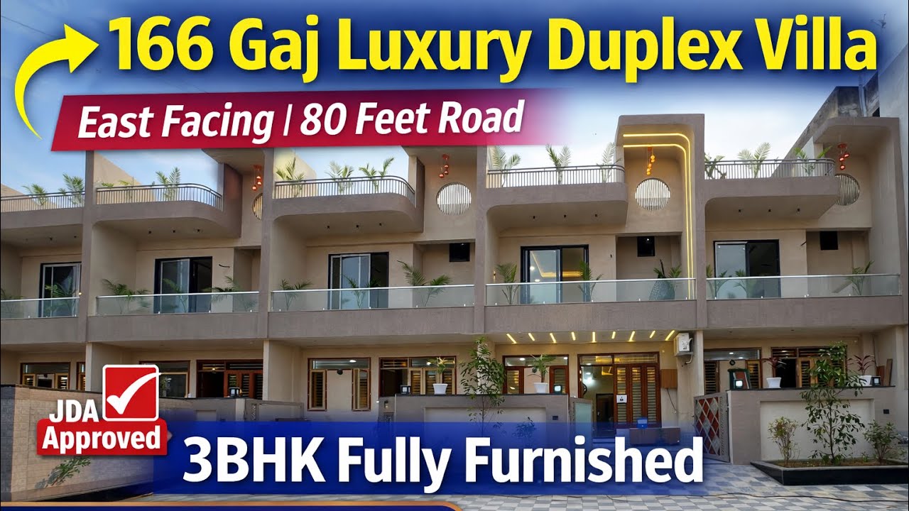 166 Gaj 80 Feet Road East Facing 3BHK Luxury Villa | Rooftop Garden ...