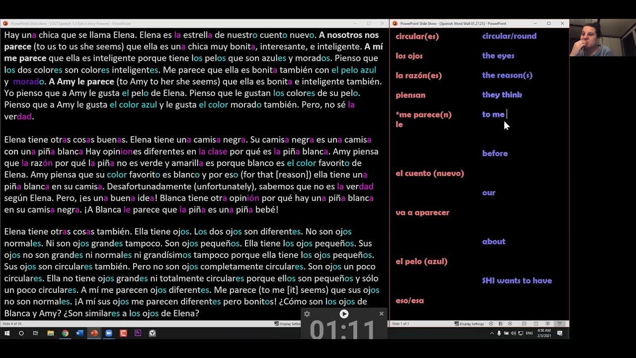 TPRS Spanish Class 1.2 (Day 24) Ask-a-Story (46th video to watch) - YouTube