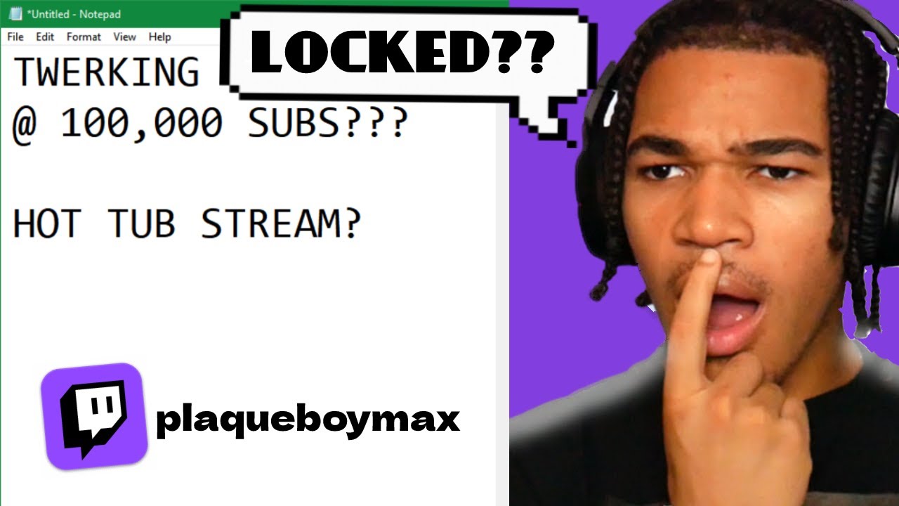 plaqueboymax Goals and PROMISES For One Year Anniversary On Twitch ...