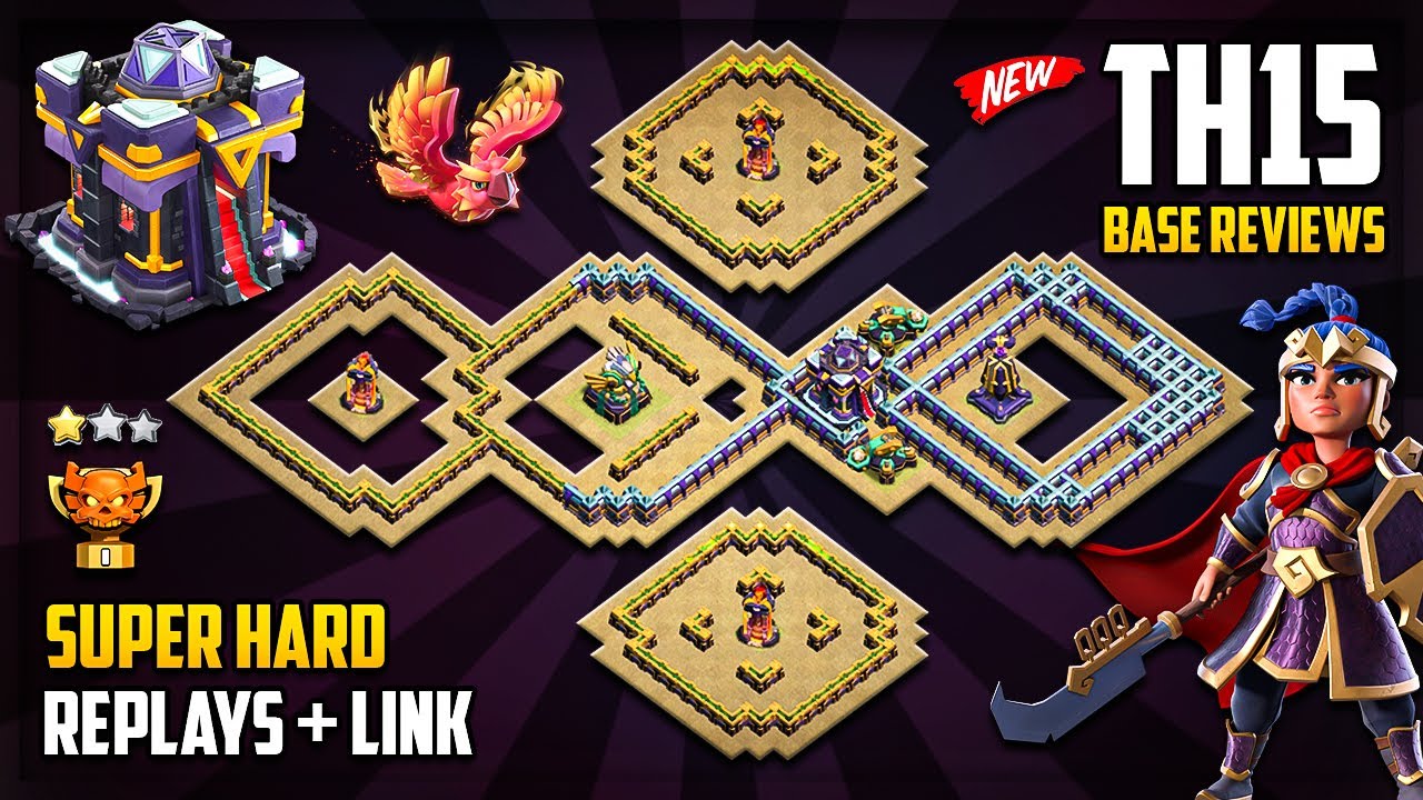 New Th15 War Base Link With Replays | Only 1 Star TH15 Base | Best TH15 ...