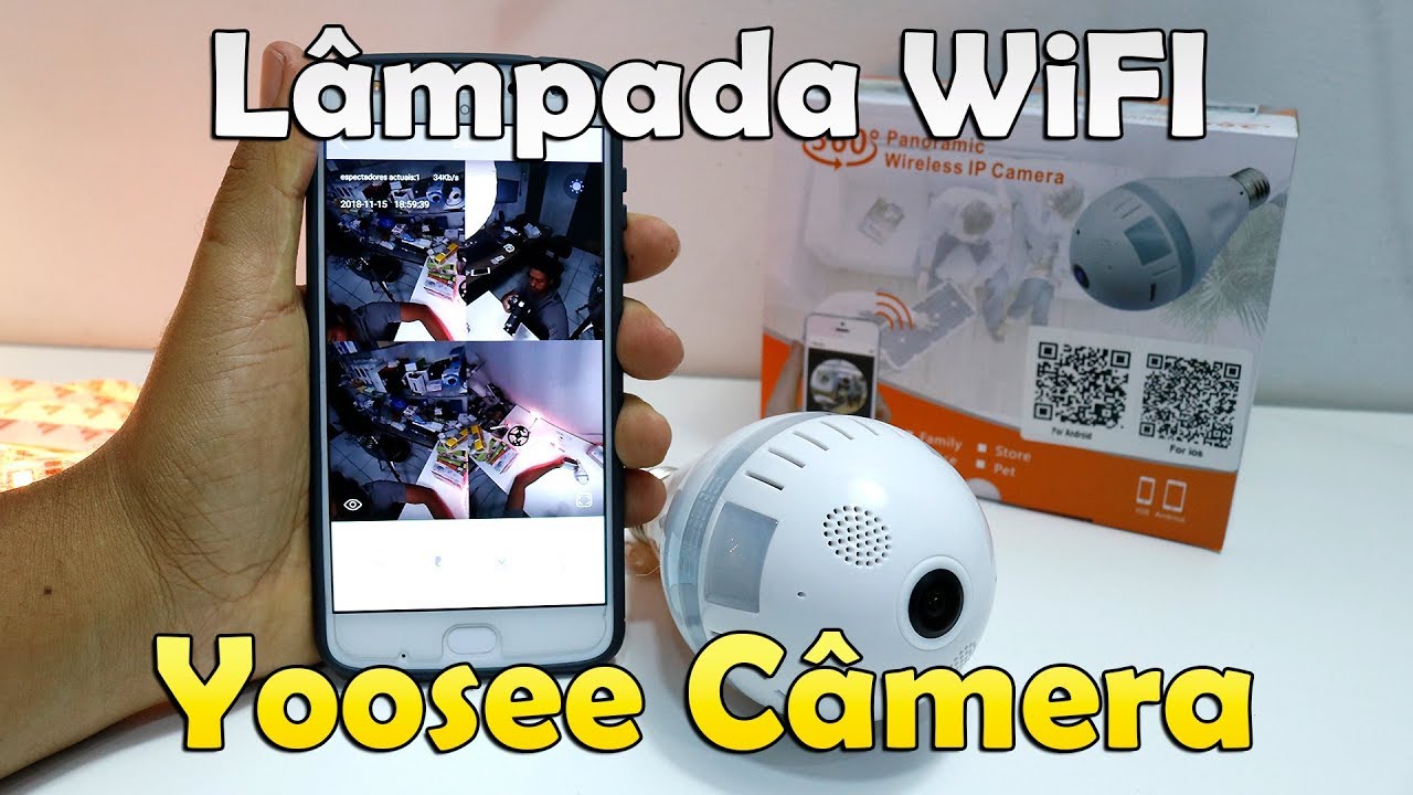 COMO CONFIGURAR CÂMERA IP 360 LÂMPADA WIFI PANORAMA YOOSEE YYP2P - YouTube
