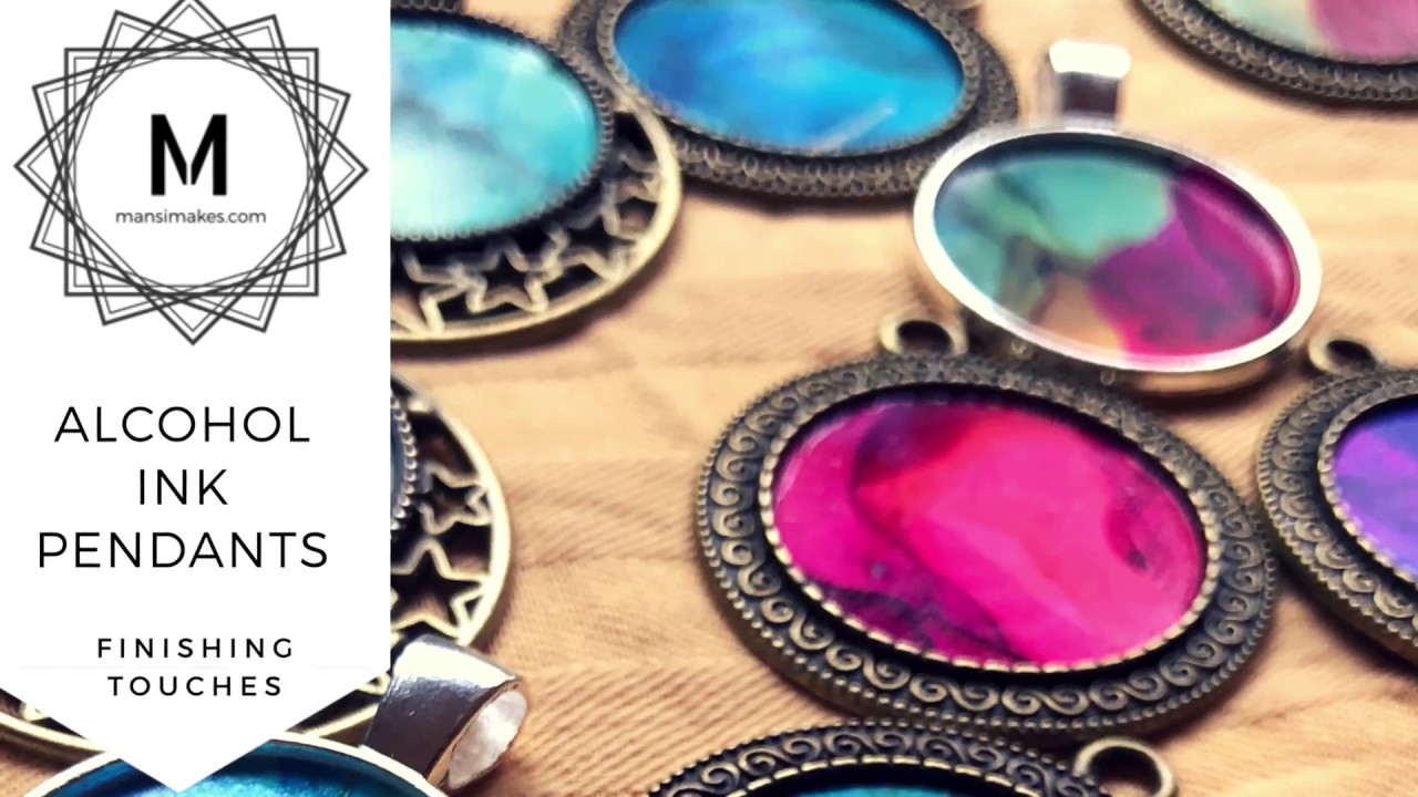 Alcohol Ink Pendants with Resin Domes - YouTube