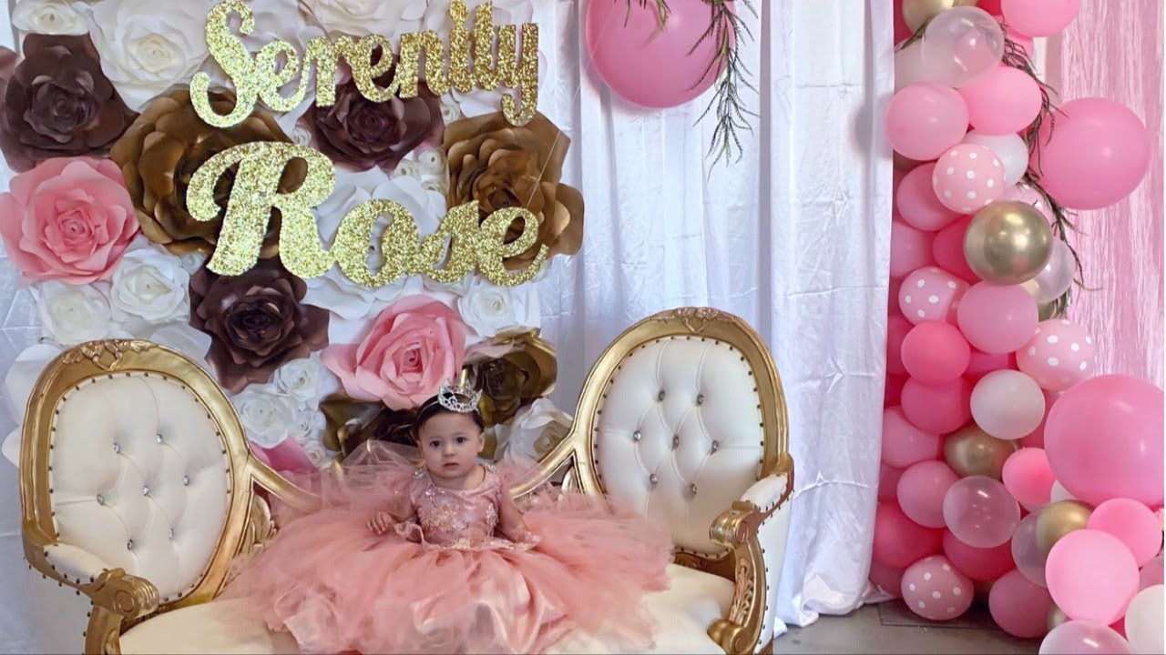 SERENITY'S FIRST BIRTHDAY PARTY **so beautiful** - YouTube