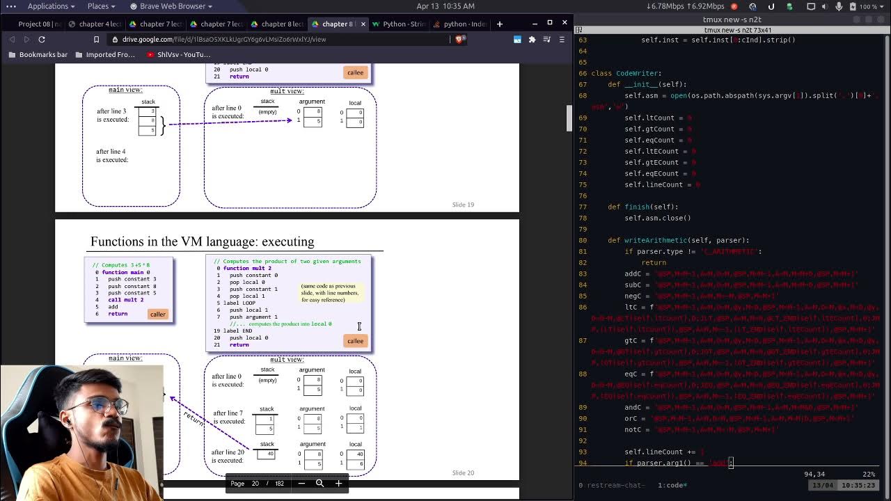 Vm Lang Translator In Python Computer From First Principles Nand2tetris 2 Part 16 Youtube