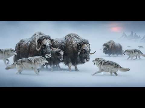 Musk Ox vs Wolves: Predator Strategy vs Herd Resilience - YouTube