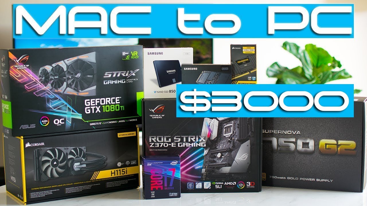 $3000 Editing/Gaming PC! First Time Build 8700k 1080ti - YouTube