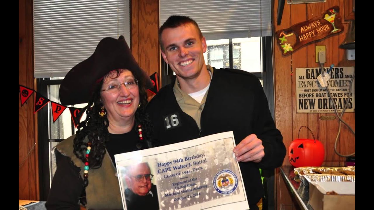 Happy 94th Birthday, Walter Botto, from the USMMA Regiment! - YouTube