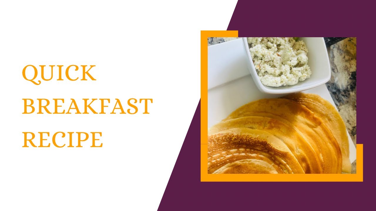 Quick breakfast recipe within 15 minutes.. wheat flour dosa / green ...