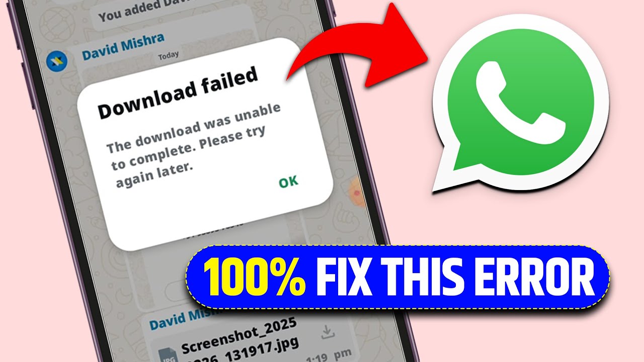 download failed whatsapp problem | fix the download was unable to ...