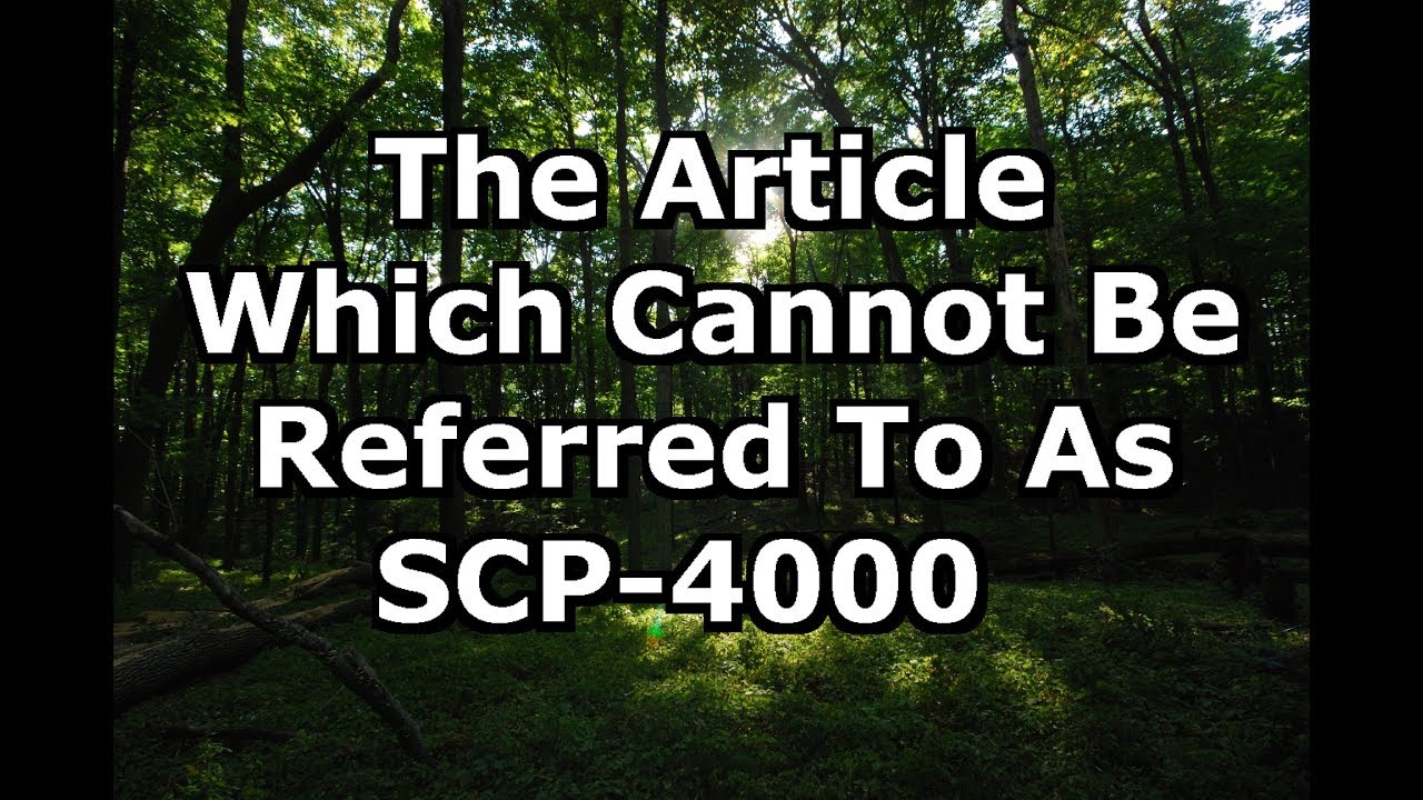 The SCP-4000 Contest Winner - YouTube