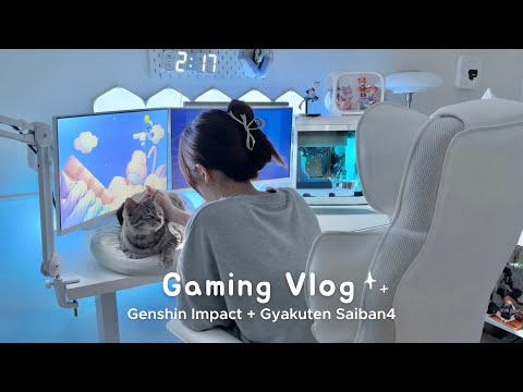 vlog | ゲーム三昧な5日間🎮🌐💤原神の探索度進める🌳逆転裁判4クリア📚✨Newマウス開封、ゲームイベント、おすすめお菓子🍫